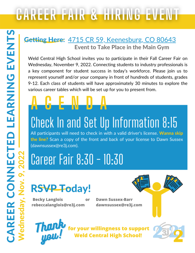 Weld Central High School Career Fair - NoCO Inspire