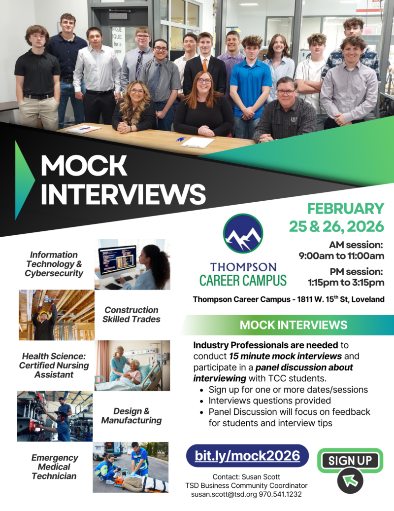 Mock Interviews at Thompson Career Campus - NoCO Inspire